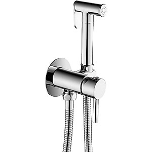 MINJING Bidet Sprayer for Toilet, Wall Mounted Hot and Cold Bidet Faucet, Handheld Cloth Diaper Sprayer Kit,Gunmetal Gray