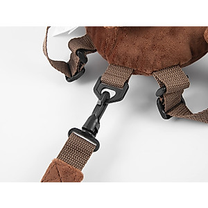 Berhapy 2 in 1 New Monkey Toddler Safety Harness Backpack Children's Walking Leash Strap（Brown）