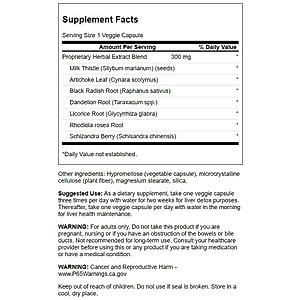 Swanson Liver Tone Liver Detox Formula 300 Milligrams 120 Veg Capsules (2 Pack)