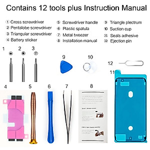 TAYUZH Battery for iPhone 12 Mini Ultra High Capacity Replacement Battery for iPhone 12 Mini A2399 A2400 A2398 A2176 with Professional Repair Tool Kit and Instruction