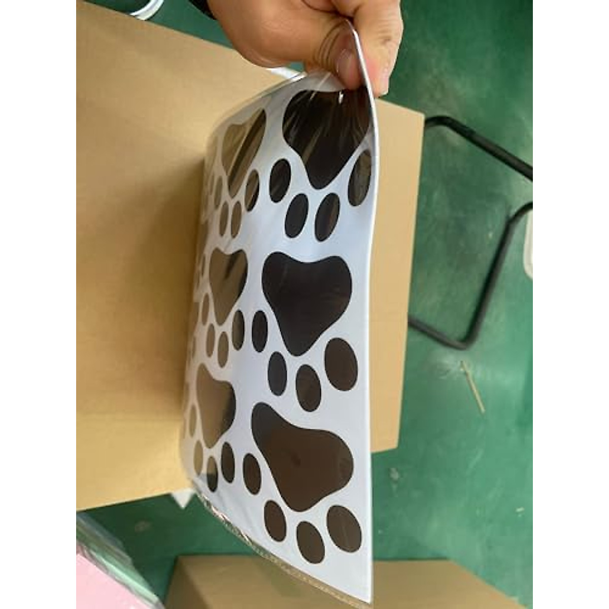 SITAKE 76 Pcs Dog Decor Stickers, 40 Pcs Dog Paw Print Stickers and 36 Pcs Dog Bones Stickers, Dog Decorations Wall Floor Windows Decal Stickers for Room, Teen Girl’s and Boy’s Room