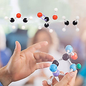 RELIANCER Molecular Model Kit,444PCS Organic Molecular Chemistry Set w/C60,Atoms,Bonds,Molecular Structures Building Kit for Chemistry Learning,STEM Science Kits for Teachers,Students,Young Scientists