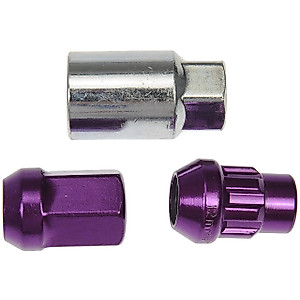 Dorman 713-375J Purple Acorn Wheel Nut Lock Set Compatible with Select Models, 20 Pack