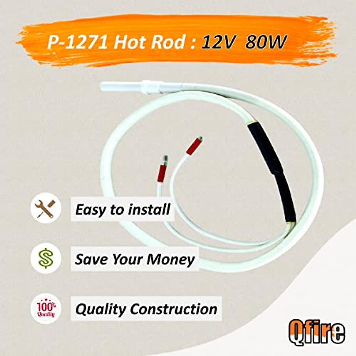 12V 80W Prime igniter Compatible with Green Mountain Grills Jim Bowie Prime & Daniel Boone Prime Models, Replaces Part # GMG P-1271