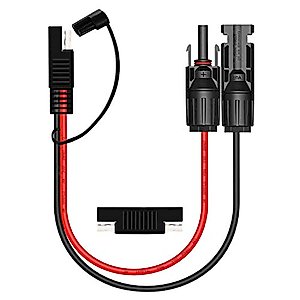 AJDPOI Solar to SAE Connectors Adapter 10AWG Cable Connector with SAE to SAE Polarity Reverse Connectors for RV Solar Panels