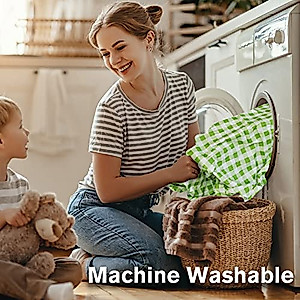 Byliable 6ft Fitted Tablecloth Rectangle Table Cover, Fitted Table Covers for 6 Foot Tables, Washable Picnic Table Cloth Indoor Outdoor Elastic Tablecloth, Green