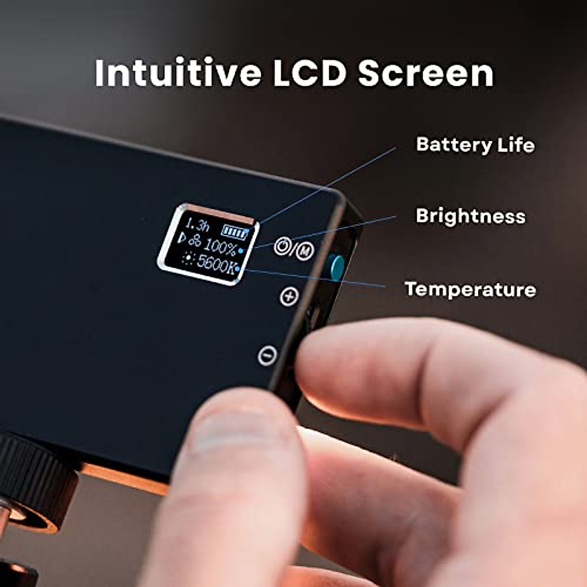 Lume Cube Bicolor Panel Mini LED Light for Professional DSLR Cameras | Adjustable Panel Mini, LCD Display | Photo and Video Lighting, Long Battery Life | Fits Sony, Nikon, Canon, Fuji, Panasonic