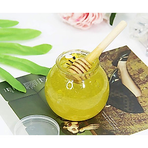 Lawei 100 Pack Mini Wooden Honey Dipper Sticks - 3 Inch Honey Dippers Server for Honey Dispense Drizzle Honey and Wedding Party Favors