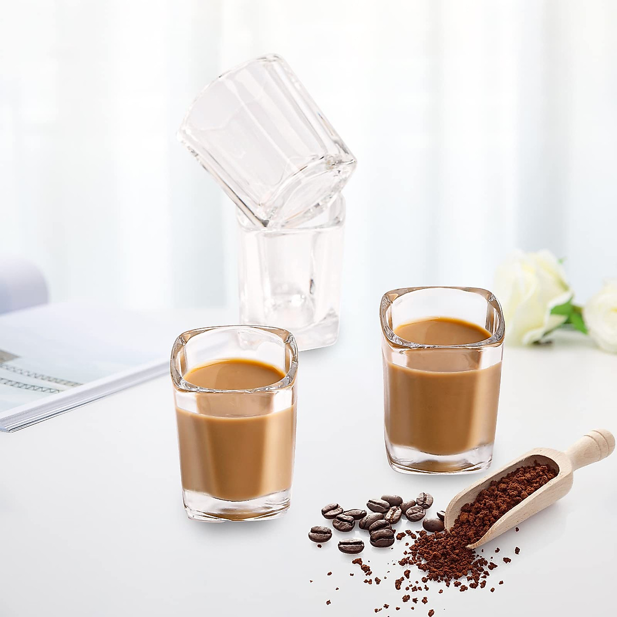 PARACITY 6-Pack Shot Glasses Set, Cool Shot Glasses 2 oz, Tequila Shot Glasses with Heavy Base, Gift for Men, Father's Day Gift