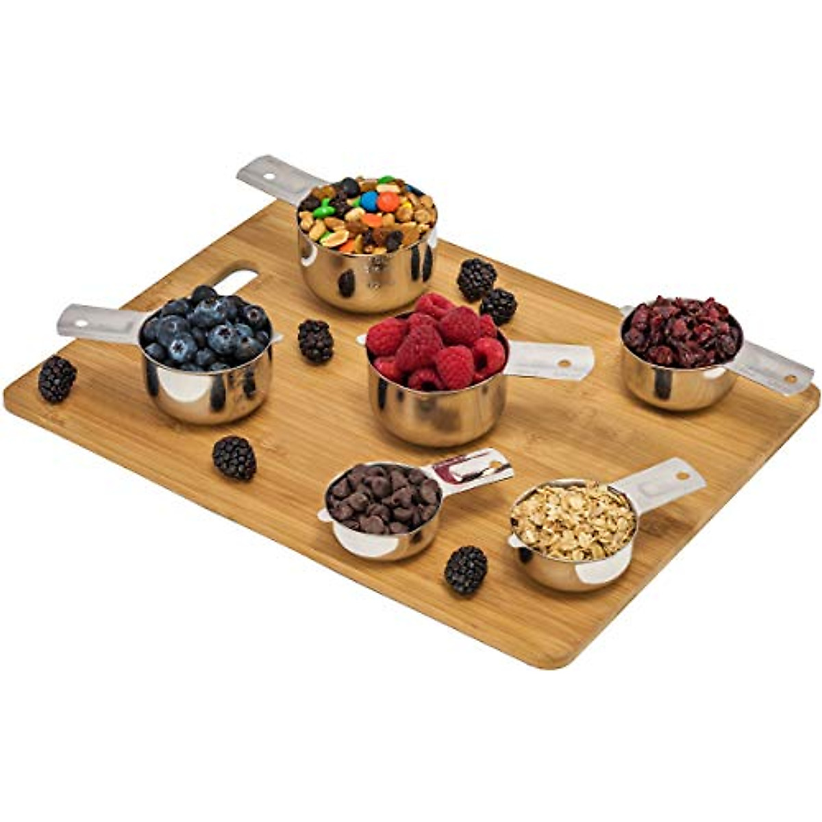 Hudson Essentials Stainless Steel Measuring Cups Set (6 Piece Set)