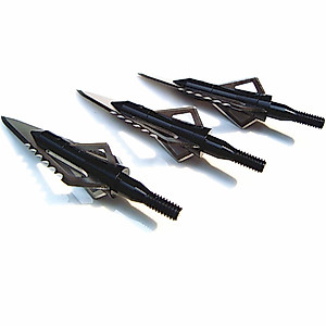 Hunting Broadheads 4 Blade Arrow Points 100 Grain Arrow Broadhead (6 Pack)