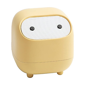 Tabletop Trash Can Mini Trash Can with Lid, Desktop Trash Can Small, Children's Room, Stylish, Cute, Interior, One Touch, Trash Can