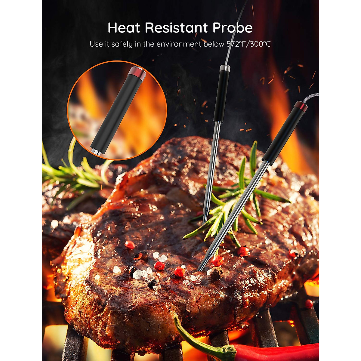 Govee Meat Thermometer 2.5mm Probe Replacement 2-Pack for Model H5055