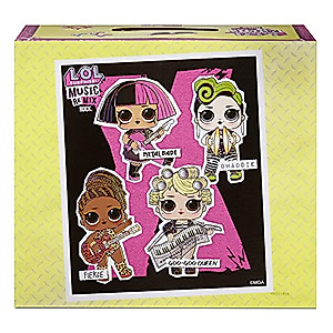 L.O.L. Surprise! Remix Rock Dolls Lil Sisters with 7 Surprises Including Instrument - Collectible Doll Toy, Gift for Kids, Toys for Girls and Boys Ages 4 5 6 7+ Years Old, Multi color