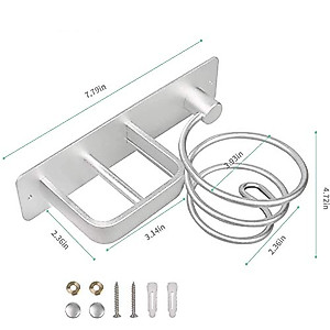 Hair Dryer Holder, LEPURE Blow Dryer Holder Wall Mounted, Bedroom & Bathroom Hair Tool Organizer for Hair Dryer, Flat Irons, Curling Wands, Hair Straighteners