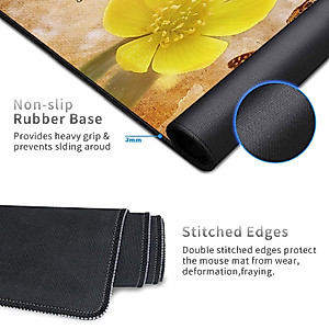 Desk Pad Mat + Wrist Rest Pad + Coasters Set, Durable Office Desk Mat 31.5"x 11.8", Large Gaming Mouse Pad Extended Non-Slip Rubber Base Keyboard Pad for Laptop & Home, Bible Verse Philippians 4:13