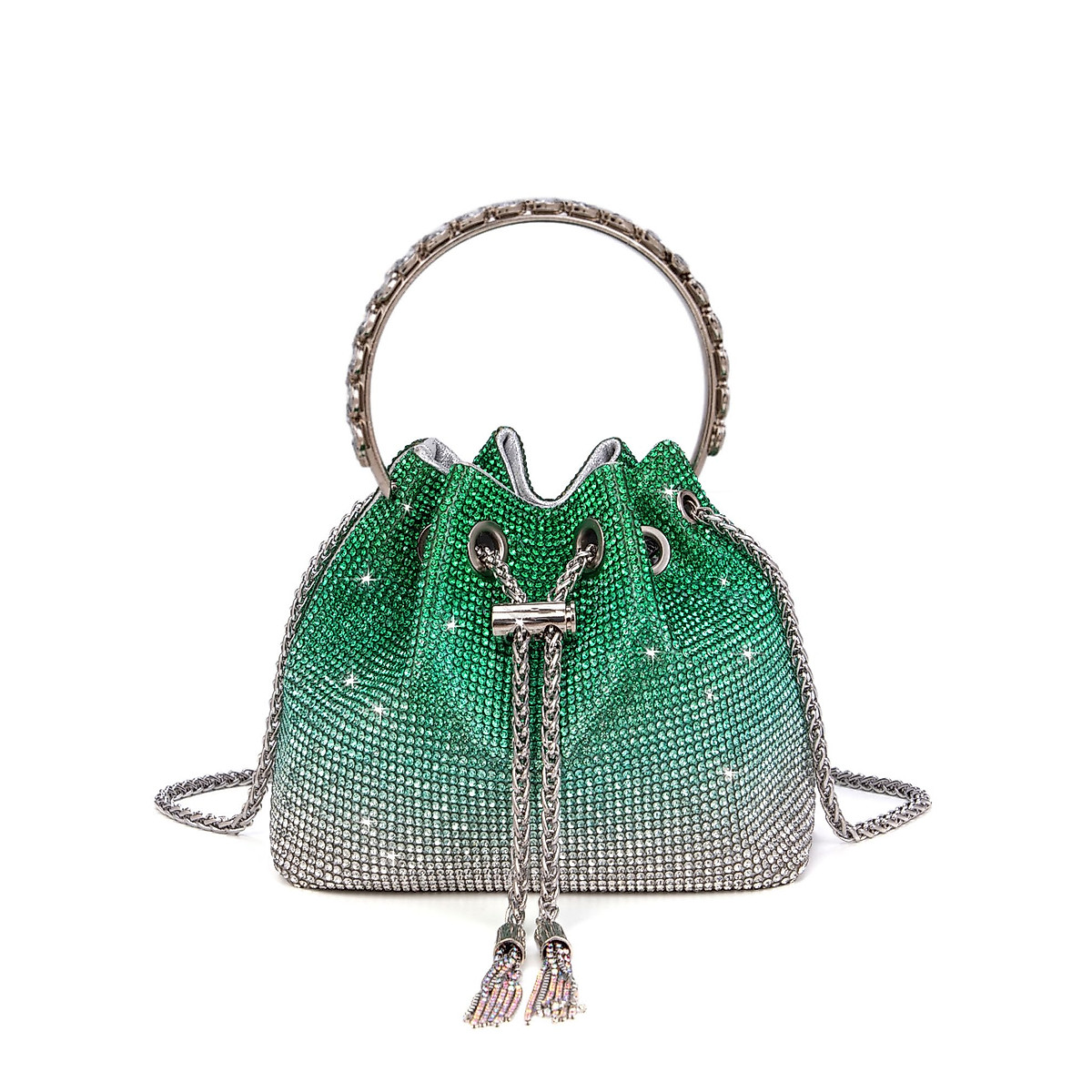 Sweetovo Bling Crystal Rhinestone Purse for Women Sparkly Clutch Handbag Crossbody Bag for Evening Wedding Party Prom