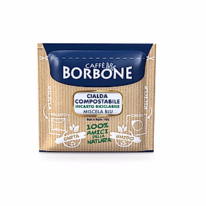 Caffe Borbone 150 Single Served Espresso Coffee Pods, Blue Blend with Refined Taste, Powerful Character and Intense Aroma, Roasted and Freshly Packaged in Italy