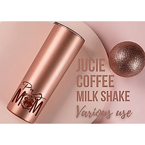 Onebttl Pug Gifts, Dog Lover Gifts, Gifts for Dog Mom, Dog Owner, Women, Girls, Friends, Daughters, Coworkers, 20Oz Skinny Tumbler, Pug Mom, Rose Gold