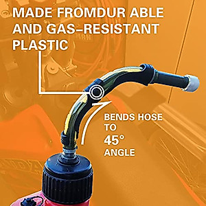 Nother Hose Bender for Racing Fuel Jug Utility Container with Perfect Angle Makes Filling Much Easier, Compatible with VP, Sportsman , black