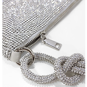 Rhinestone Hobo Bag for Women Rhinestone Purses Sparkly Evening Handbag Shiny Diamond Purse for Wedding Parties 2024