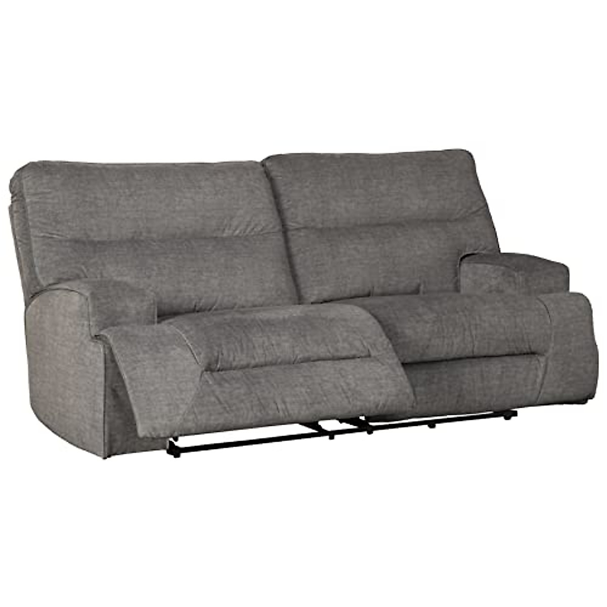 Signature Design by Ashley Coombs Oversized Contemporary 2 Seat Manual Pull Tab Reclining Sofa, Gray