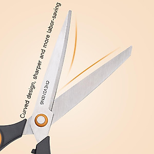 Chevining 7" 8" All Purpose Scissors Utility Scissors for Office Home Supplies,Crafting Scissors 2 Pack,Right Handed,Different Size