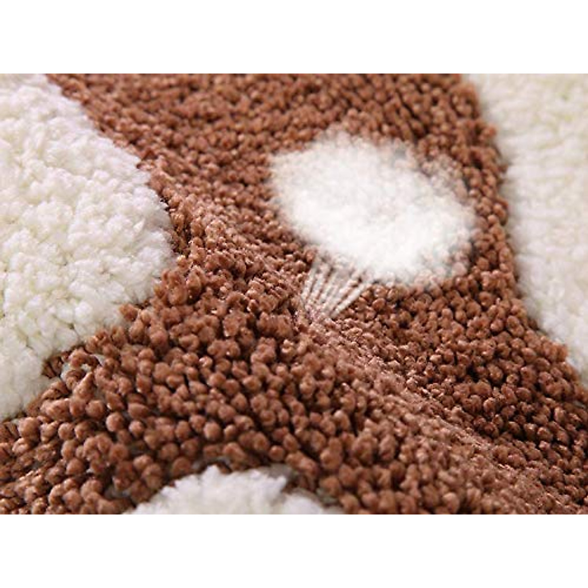 TOPCHANCES Bathroom Rug Mat, Non Slip Big Feet Bath Mat Water Absorbent Bath Rug,Microfiber Doormat Toilet Bath Carpet for Doormats,Tub, Shower (Coffee, 19.5" X 31.5")