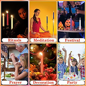 Kunrsug 24 Pack Assorted Color Spell Chime Candles – Premium Mini Unscented Taper Candles for Rituals, Prayer, Birthdays, Meditation, Altar, Spells, Chime Candles - 4 Inch Tall - Ideal for Witches