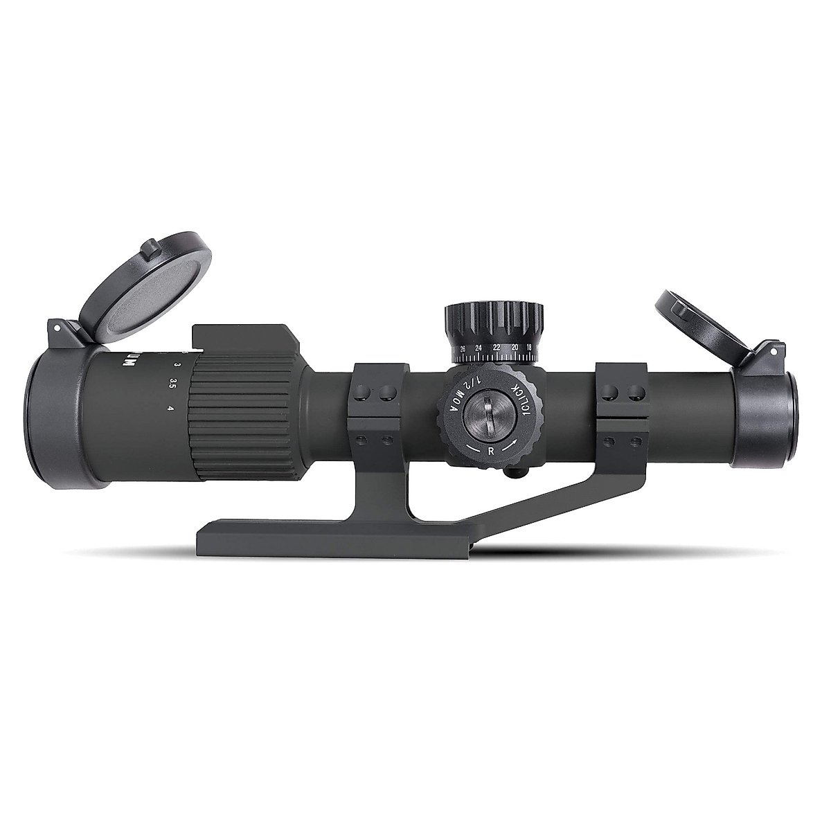 Monstrum G3 1-4x24 First Focal Plane FFP Rifle Scope | ZR305 H-Series Offset Scope Mount | Bundle