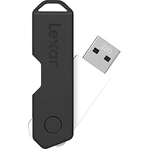 Lexar JumpDrive TwistTurn2 32GB USB 2.0 Flash Drive, Black (LJDTT2-32GABNABK)
