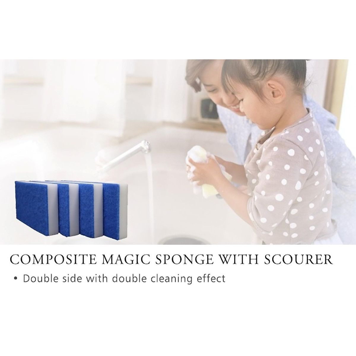 Mr White 4X Stronger Magic Eraser Sponge,25-Pack, Cleaning Brush,Cleaning Sponge,Multi-Purpose Power Scrub, Household Cleaning,Melamine Foam, Office & Indus. Boat Scuff Eraser,Esponja Kitchen, Bath