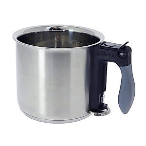 de Buyer Double Boiler Bain-Marie - 1.6 qt - Ideal for Cooking, Warming & Defrosting Delicate Foods, Including Custards & Sauces - Easy to Use