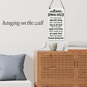 HTBIG Wood Decorative Signage, Rustic Front Porch Welcome Sign, Farmhouse Home Decor, 6 x 12 inches