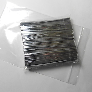 Weststone - 1000pcs 4" Silver Metallic Twist Ties foil Twist Ties for Cello Bags Treat Bags in Birthday Party Wedding Party