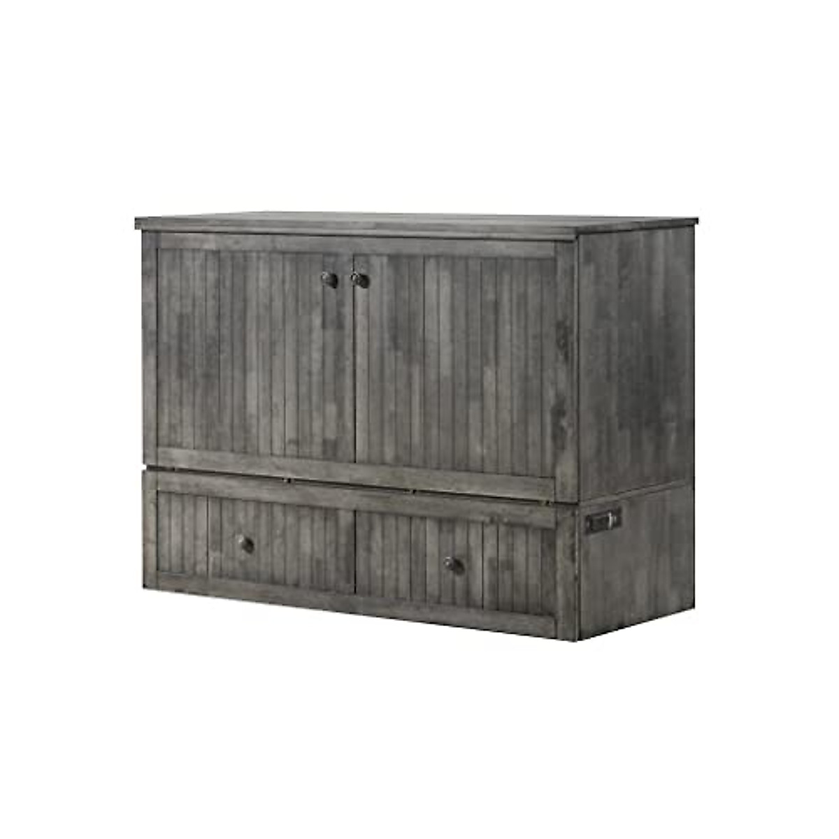 Mega Solutions Murphybedz Tuscany Murphy Cabinet Chest Bed with Charging Station 6 Inch, Queen (Galaxy Grey)