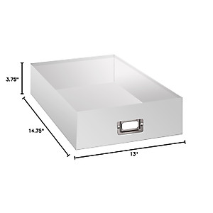 Pioneer Jumbo Scrapbook Storage Box, Crafters White, 14 3/4" X 13" X3 3/4"