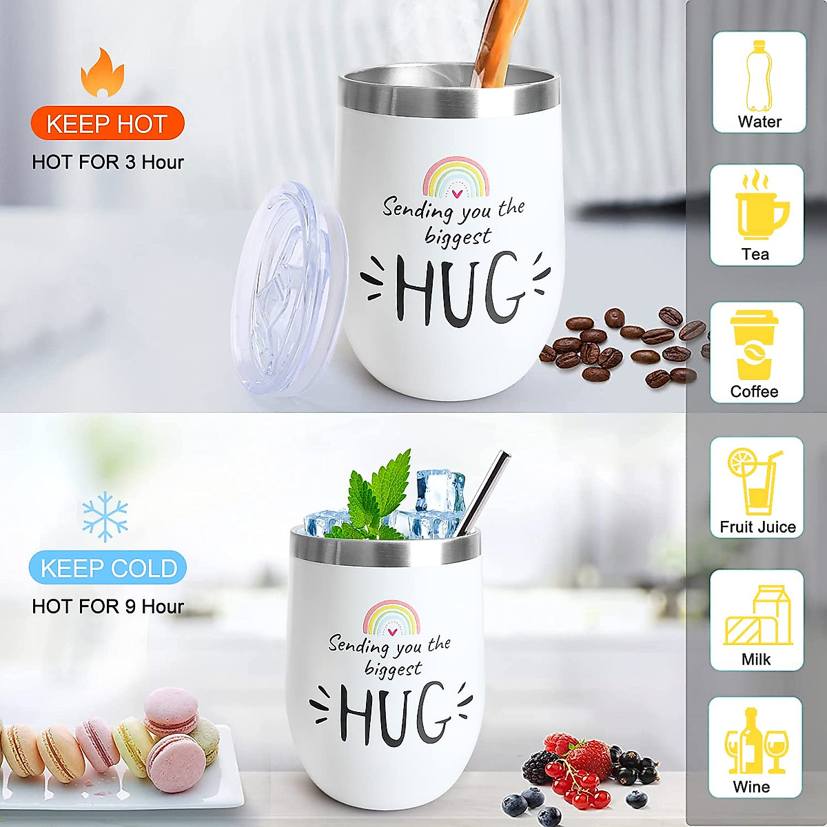 Get Well Soon Gifts for Women, 13 Pcs Care Package Gift Feel Better Basket Warm After Surgery Recovery Encouragement Gift Thinking of You Box with Blanket Tumbler for Friends Female