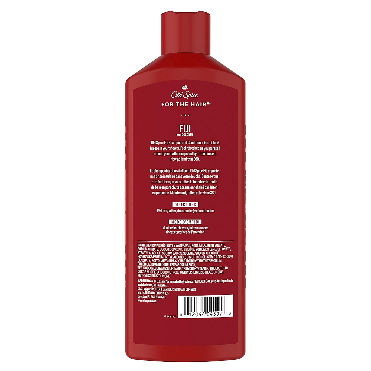 Old Spice Fiji 2in1 Shampoo and Conditioner for Men, 13.5 fl oz, 5.449 Fl oz