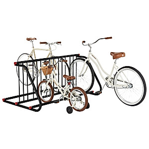 Retrospec Commercial Grid Bike Rack - Single & Double Sided - Bicycle Storage Stand for Garages, Stores, Schools & Universities Power Coated Steel - Black 10 Bike/Double Sided