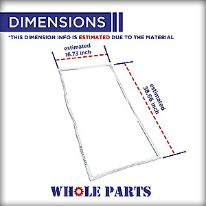 Whole Parts Refrigerator French Door Gasket (White) Part# 241778301 - Replacement & Compatible with Some Crosley, Electrolux and Kenmore Refrigerators