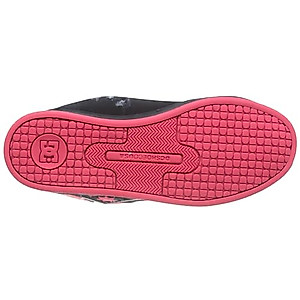 DC womens Court Graffik Skate Shoe, Black/Hot Pink, 8 US