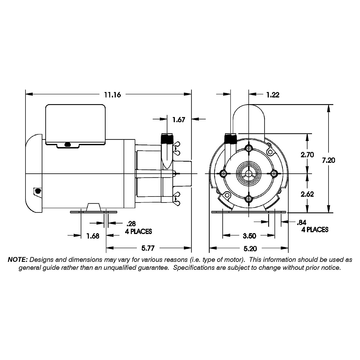 Little Giant TE-5-MD-SC 115/230-Volt, 50/60 Hz, 1/10 HP, 1200 GPH Magnetic Drive Non- Submersible Mildly Corrosive Chemical Transfer Pump, 6-Foot Power Cord with Separate Plug, Black/White, 584504