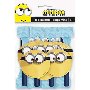 Multicolor Minions 2 Blowouts (8 Count) - Perfect for Kids' Celebrations, Birthdays, and Events