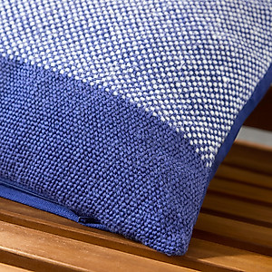 TOWN & COUNTRY TERRA Alara Indoor/Outdoor Decorative Pillow, 20"x20", Blue/Ivory