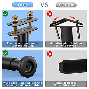 O.HSNYIU Upgrade Bed Legs Support, 4Pcs Adjustable Metal Bed Frame Support Legs, 4.72 inch-7.08 inch Adjustable Bed Legs Replacement, Heavy Duty Center Support Legs for Steel Bed Frame or Wooden Bed