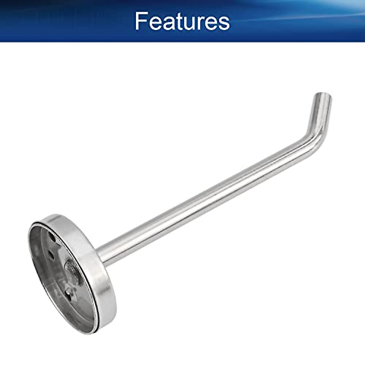 Yinpecly 4.72" Height Stainless Steel Wall Mounted Hook Elephant Nose Hook Robe Hooks Single Towel Hanger with Screws, for Bedroom Bathroom Kitchen Silver Tone 1pcs