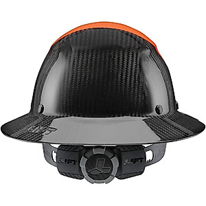 LIFT Safety DAX Fifty 50 Carbon Fiber Full Brim Hardhat (Orange)
