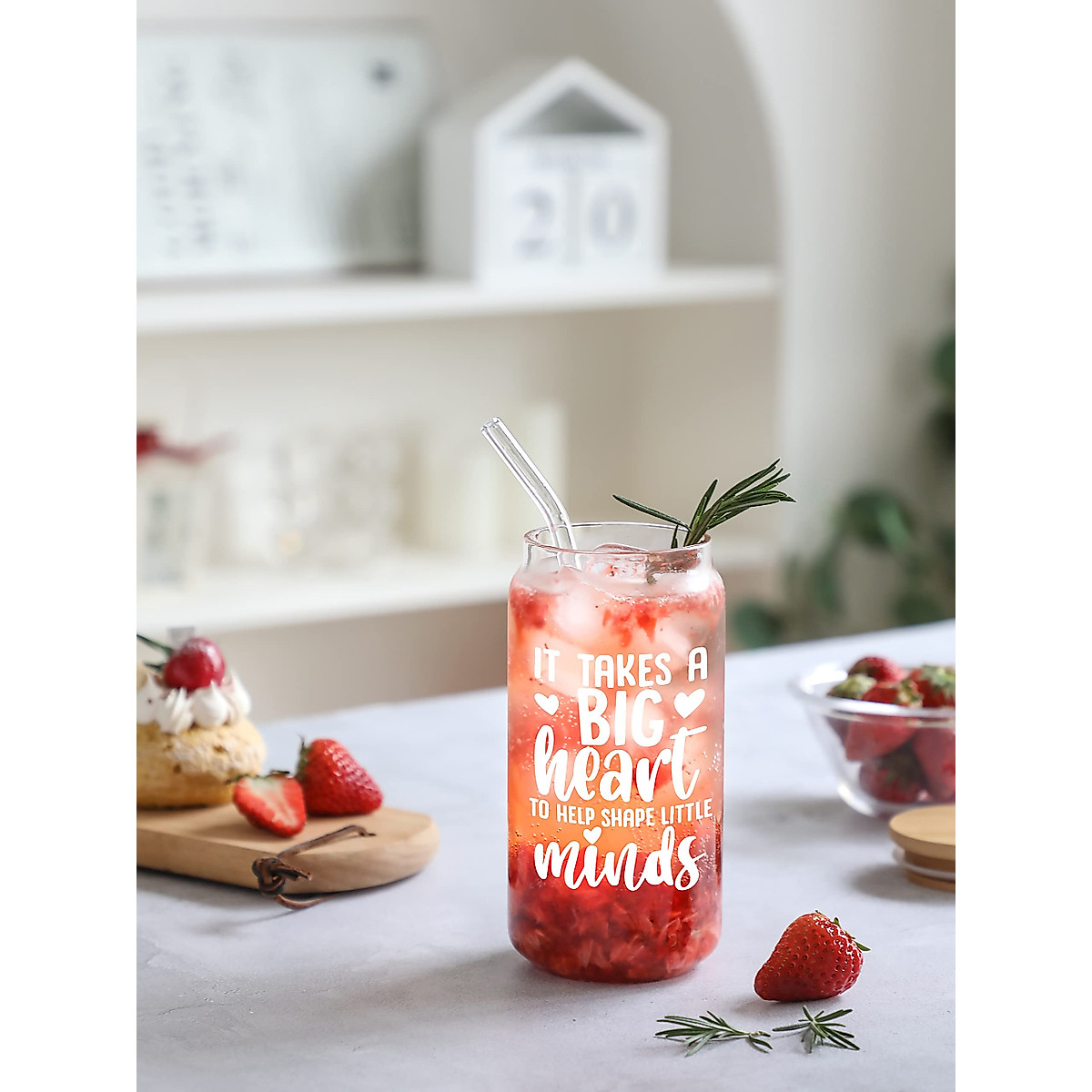 WODOHOLO Teacher Appreciation Gifts, Thank You Teacher Gift, Birthday Gifts for Teachers, Back To School Teacher Gifts, Can Glass Gift for Teacher, Women