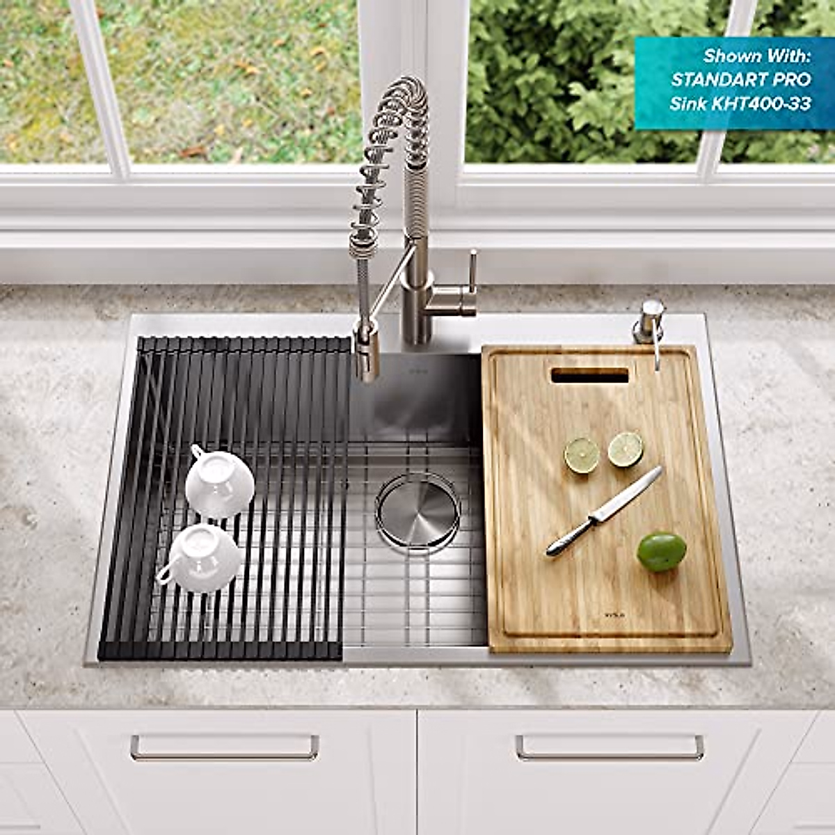 Kraus KCB-101BB Kore Cutting Board, 17" x 12 1/2"